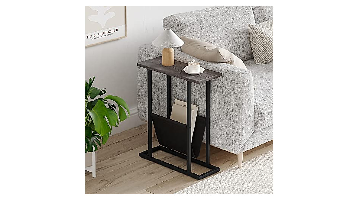 Compact Grey Side Table for Small Spaces | Yusong