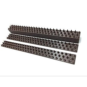 Bird Spikes Durable Pigeon Anti-Climbing Security for Fence Walls, Pack of 10PCS, 14.5FT Brown