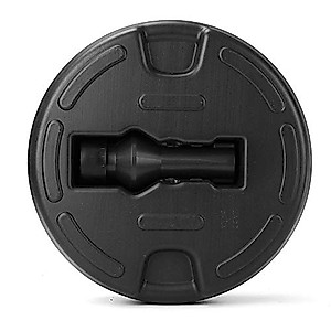 Braceus Patio Umbrella Base, Water Filled Round Patio Yard Umbrella Stand Parasol Base Holder with 1.3" -1.5" Pole Diameters for Outdoor, Lawn, Garden, Beach Black