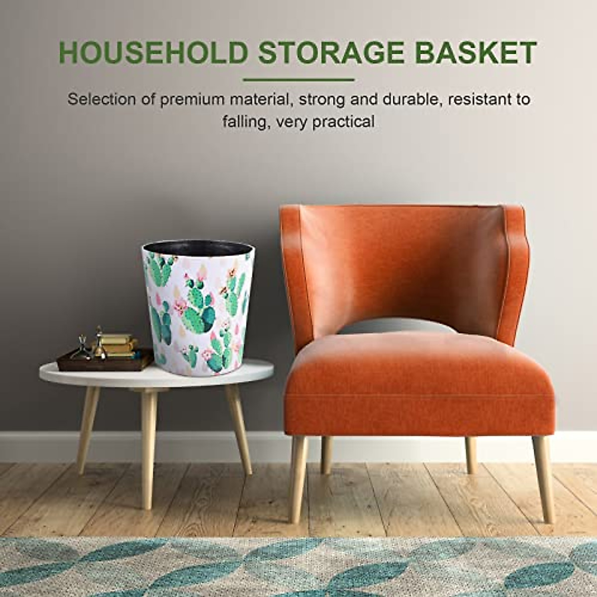 Zerodeko Car Decor PU Leather Trash Can Cartoon Animal Decorative Paper Basket Toilet Garbage Bin Waste Container Sundries Storage Bucket for Kitchen Office Bedroom 10L B Office Decor