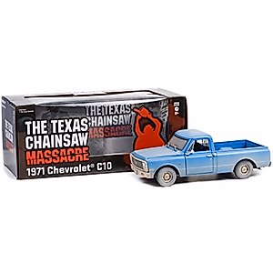 1971 Chevy C10 Pickup Truck Light Blue (Dusty) The Texas Chainsaw Massacre (1974) Movie 1/24 Diecast Model Car by Greenlight 84141