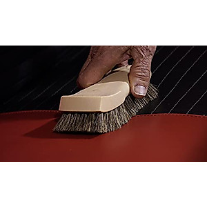303 Upholstery Brush - Horse Hair Bristles - Tough On Stubborn Stains, Gentle On Delicate Fabrics - Contoured, Ergonomic Design - Leather Seats, Carpets, Fabric, Upholstery, and More - (39019)