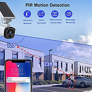 Wireless Solar Security Camera Outdoor,Solar Home Security Camera System, Forever Power,100% Wire-Free,1080P Night Vision Camera, 2 Way Talk,PIR Motion Detection,IP66 Waterproof,Cloud Storage/SD Slot
