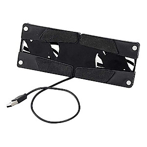TAMOSH Computer Cooling Pad,Portable Notebook Radiator Foldable Dual Fan Cooling Pad Computer Notebook Computer Cooling