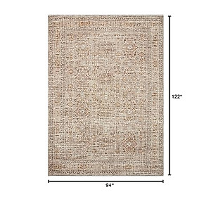 Loloi Angela Rose Blake Collection BLA-06 Oatmeal/Spice 7'-10" x 10'-2", .25" Pile Height, Fringe, Area Rug
