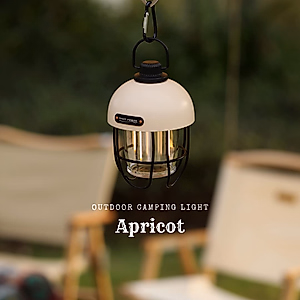 Crazy Power Camping Lantern Rechargeable LED Camping Light Premium Vintage Light 4500 mAh High Capacity Dimmable 3 Light Modes Waterproof for Camping Hiking Fishing Power Outages (CPG100 Apricot)