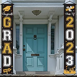 2024 Graduation Banner Class of 2024 Congrats Grad Porch Sign Party Decorations Supplies Welcome Hanging Door Decor for Indoor Outdoor(Maroon)
