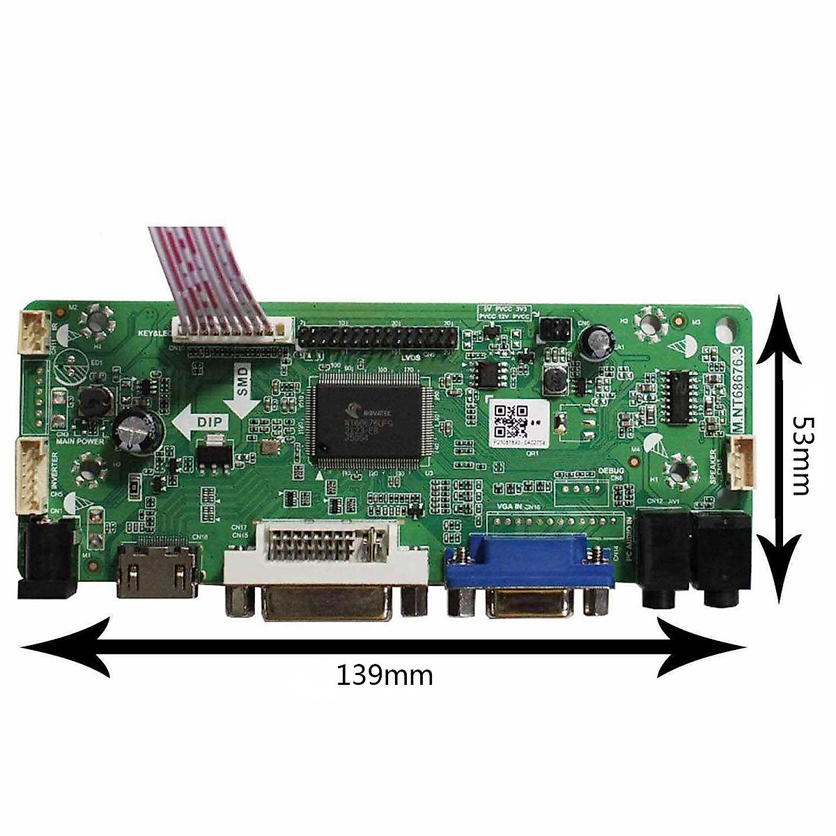 VSDISPLAY 17" 19" 1280x1024 6Pin LED Backlight 30Pin LVDS LCD HD-MI VGA DVI Audio Controlller Kit, Fit to Modification LCD M170ETN01 1 M170ETN01.3 M190ETN01.0 G190ETN01.0