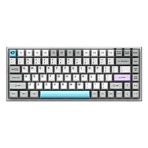 YUNZII AKKO 3084 Silent Wireless Mechanical Keyboard with Bluetooth 5.0, Dye-Sub PBT Keycap Upgraded Mechanical Gaming Keyboard (Akko Pink Switch, 84 Keys)