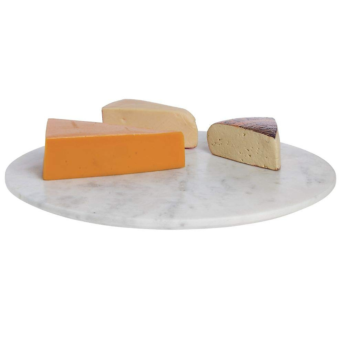 White Marble Lazy Susan - 15"Dia x 1 3/4"H