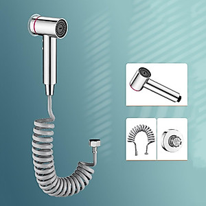 Bidet Toilet Sprayer, Portable Handheld Bidet Sprayer For Bathroom, Filter Function,Shower Nozzle Self Cleaning, Shower Toilet Sprayer(silver)