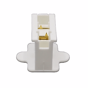 Creative Hobbies® White SPT-1 Female Slip On Plug, Zip Plug, Vampire Plug, Gilbert Plug, Slide Together Plug Add On Outlet | Pack of 5