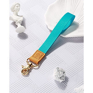 PikPok Mart Wrist Lanyard for Keys, Wristlet Key Chain Strap, Teal Hand Wrist Keychain Holder for Women & Men