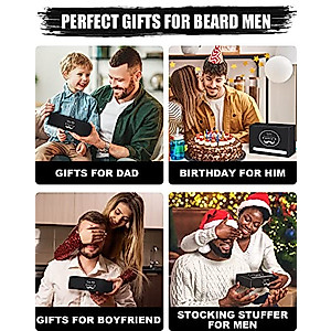 Beard Growth Kit, Beard Kit with Beard Roller, 2 Pack Beard Growth Oil,Beard Brush,Wash Conditioner for After Shave Lotions,Balm,Combs,Razor & Brush Stands Scissor, Christmas Fathers Gifts for Men