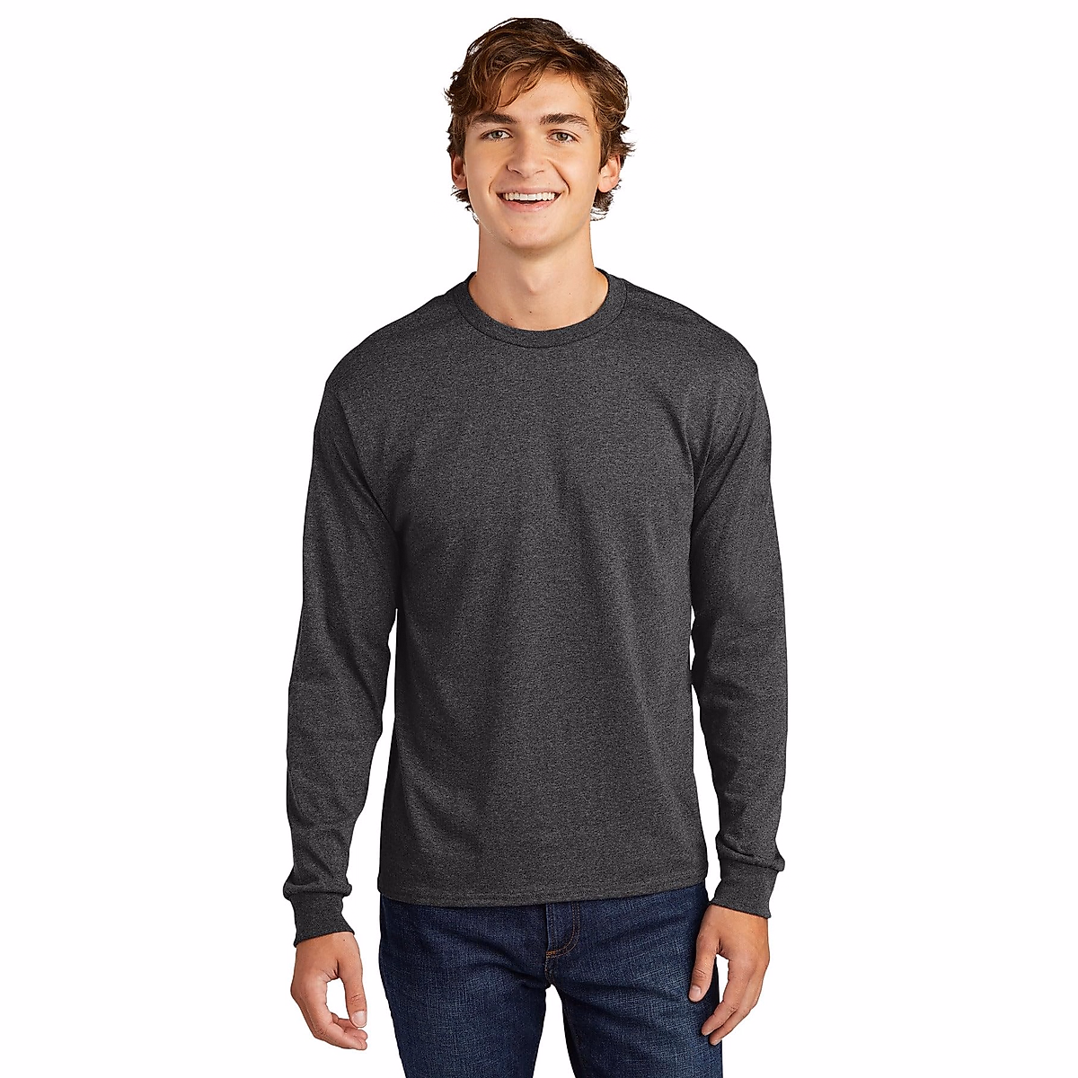 Hanes ComfortSoft® Long Sleeve T-Shirt XL Charcoal Heather
