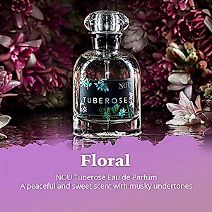 NOU Tuberose Perfume – Floral Perfume Sweet Musky Notes – Natural Perfume for Women Blended with Natural Essential Oils – Fresh Smelling Perfume Tuberose Perfume – 1.7 fl oz EDP