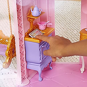 Disney Princess Ultimate Celebration Castle, 4 Feet Tall Doll House with Furniture and Accessories, Musical Fireworks Light Show, Toy for Girls 3 and Up