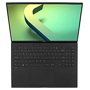 LG gram (2022) 16Z90Q Ultra Lightweight Laptop, 16" (2560 x 1600) IPS Display, Intel Evo 12th Gen i7 1260P Processor, 16GB LPDDR5, 1TB NVMe SSD, FHD Webcam, WiFi 6E, Thunderbolt 4, Windows 11, Black