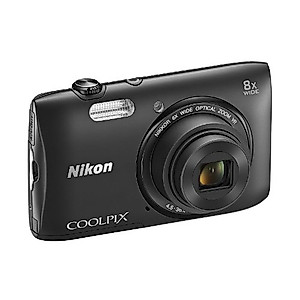 Nikon COOLPIX S3600 20.1 MP Digital Camera with 8x Zoom NIKKOR Lens and 720p HD Video (Black) (Discontinued by Manufacturer)