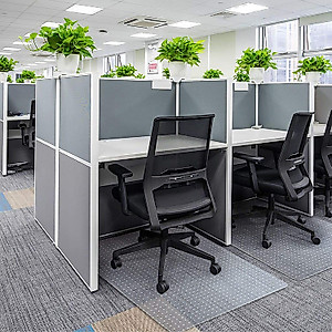 Kuyal Carpet Chair Mat, 48" x 30" PVC Home Office Desk Chair Mat for Floor Protection, Clear, Studded, BPA Free Matte Anti-Slip (30" X 48" Rectangle)