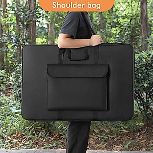 1st Place Products Premium Art Portfolio Case - 32" x 42" - Soft Sided - Steel Frame - Waterproof & Tear Resistant - Artwork, Photography, Sketch, LCD, Monitor, Solar Panel - Shoulder Straps & Handles