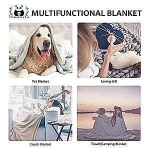 Todeyya Mama Bear Love You Moon and Back Blanket - ​Super Soft Flannel Fleece Blanket, Lightweight Microfiber Cozy Plush Blanket for Couch Sofa Gifts L 80x60 in for Adults