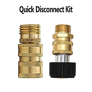 Twinkle Star Pressure Washer Adapter Set, Quick Disconnect Kit, M22 Swivel to 3/8'' Quick Connect, 3/4" to Quick Release