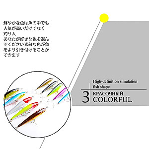 LOVEPET 11cm/10g Simulation Bait,Long Tongue Fake Bait, Lures Minor Bionic Bait,Fishing Tackle, Fish Hook, 10 Pcs