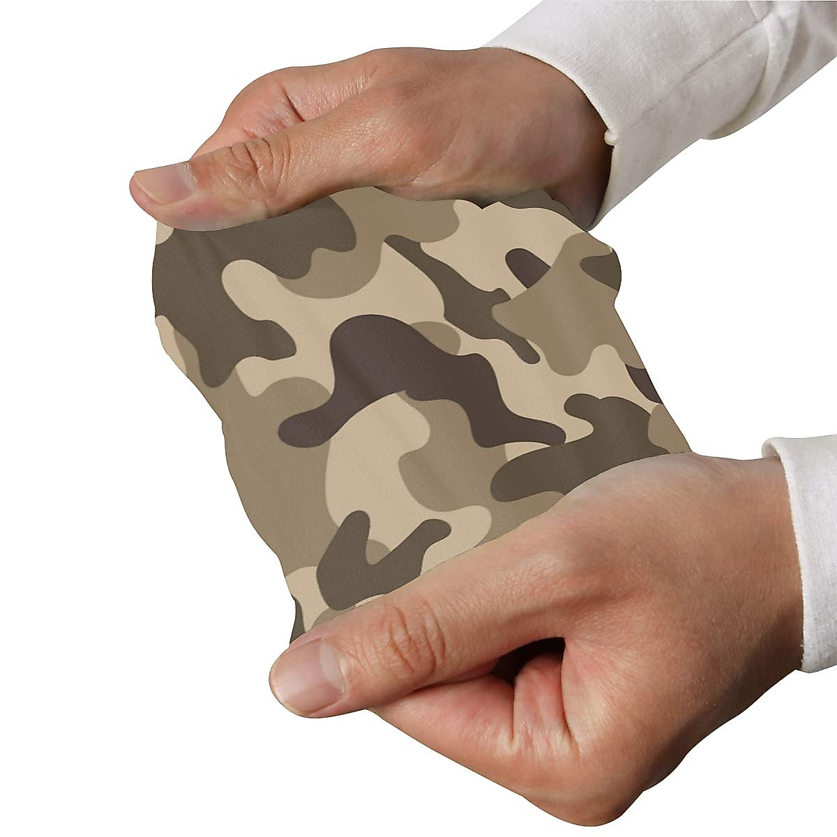 ALAZA Camouflage Brown Cooling Arm Sleeves Cover Uv Sun Protection for Men Women Running Golf Cycling Arm Warmer Sleeves 1 Pair