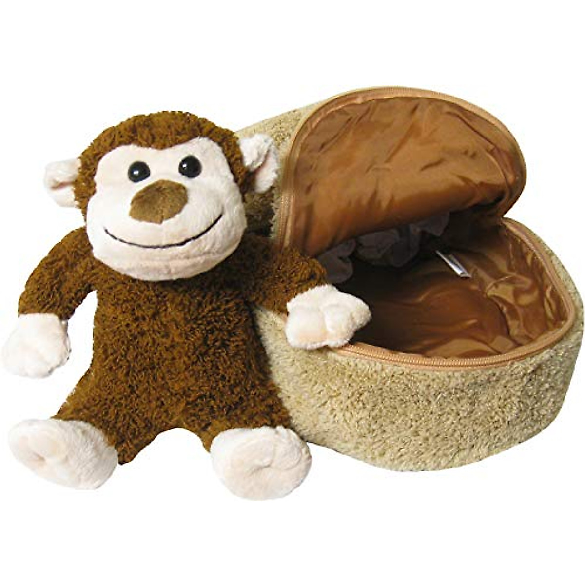 Kids Beige Backpack with Monkey Stuffie -Affordable Gift for Your Little One! Item #DKKI-8295C