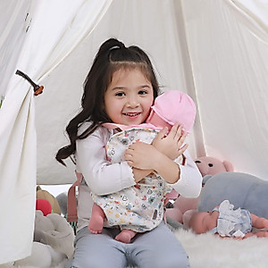 GAGAKU Doll Carrier Soft Cotton Front and Back Carrying with Adjustable Straps for Baby - Rose Garden