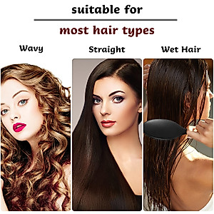 Geiserailie Hair Brushes, 2 Pieces Boar Bristle Hair Brushes with Nylon Quill, Natural Bristles Hair Extensions for Women, Men and Kids, Promotes Smooth and Healthy Hair Growth