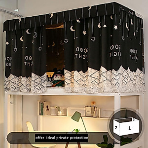 XGOPTS Students Dormitory Bunk Bed Curtains Dustproof Privacy Curtains Breathable Shading Nets Bedding Curtain Bed Tent Curtain Bed Canopy Blackout Cloth Curtain Single Sleeper Loft Bed Dorm Curtain