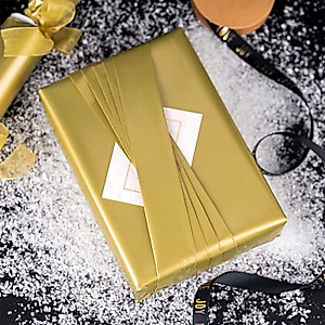 WRAPAHOLIC Metallic Wrapping Paper Roll - Mini Roll - 17 Inch X 33 Feet - Gold Pearlized Paper for Birthday, Holiday, Wedding, Baby Shower