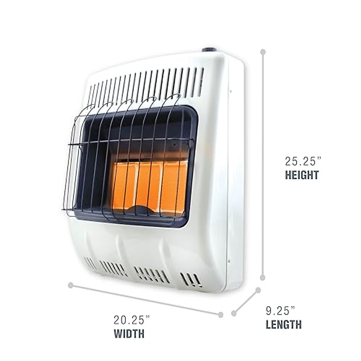 Mr. Heater MHVFRD20LPT 18,000 BTU Vent Free Radiant Propane Heater For Cold Rooms, Additions, Sun Rooms & Cabins - White