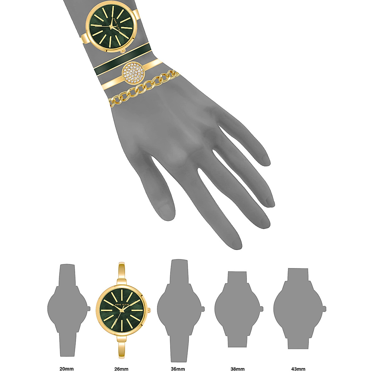 Anne Klein Women's Bangle Watch and Bracelet Set