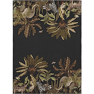 Dalyn Rugs Indoor/Outdoor Tropics TC8 Black Washable 8' x 10' Rug