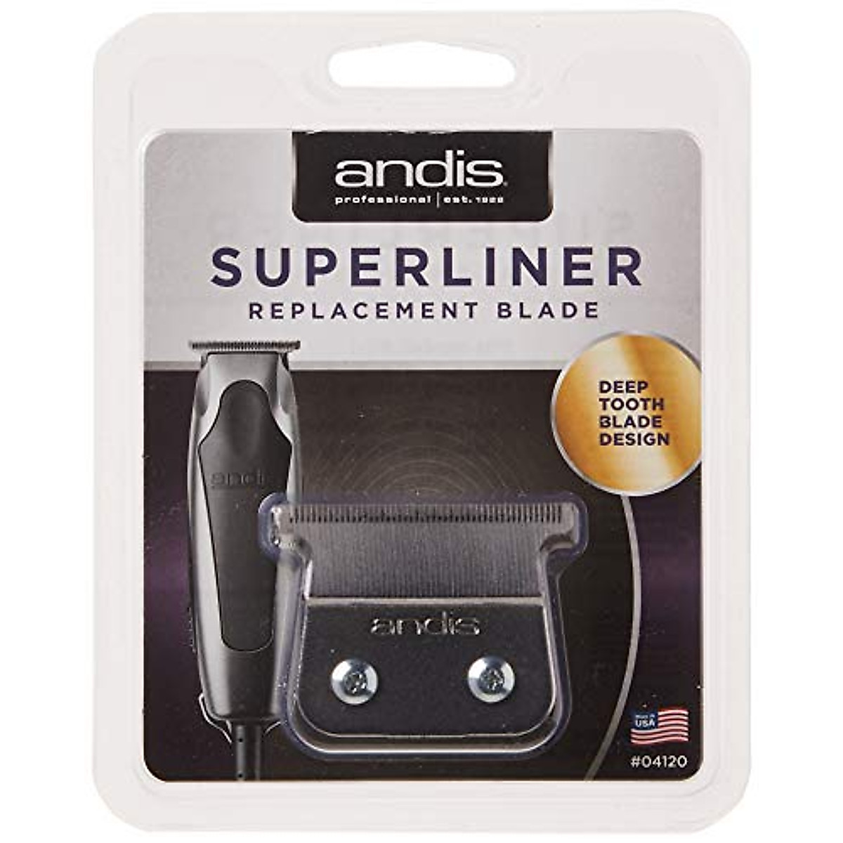 Andis 04120 Superliner Replacement Carbon Steel Trimmer T-Blade, Gray