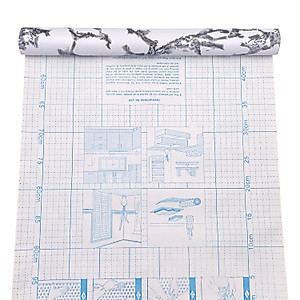 Yifely Granite Marble Effect Furniture Paper Self-Adheisve Shelf Liner Countertop Sticker 17.7 Inches by 9.8 Feet