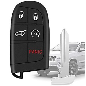 Proximity Smart Keyless Entry Car Remote Fob fit Jeep Grand Cherokee 2014-2021 Replacement for FCC ID: M3N-40821302 68143505AC 68143505AA 1 PCS