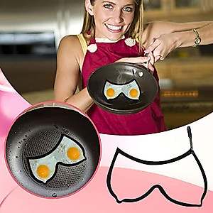 Mokylor 2 Pcs Funny Egg Fryer, Fried Egg Cooking Rings, Non-Stick Stainless Steel Kitchen Egg Fried Mould with Handle, Breakfast Cooking DIY Tool For Omelet Muffin Pancake Sandwich