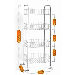 OXOAMP Storage Shelves Rack for Kitchen Storage Cart Storage Organizer with Rolling Wheels Storage Cart Shelves for Kitchen Shelving Unit