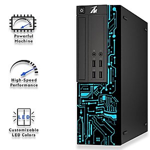 TechMagnet Computer Desktop PC, Core i5, Siwa 8, 16GB RAM, 128GB SSD Boot + 2TB HDD, 22 Inch Monitor, RGB Keyboard Mouse, XL Cheatsheet Desk Pad, RGB Speaker with Webcam, WiFi, Win 11 Home (Renewed)