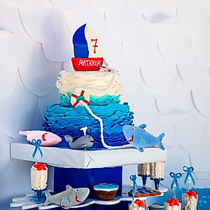 Hungdao 12 Pcs Shark Party Favors Ocean Stuffed Animals Plush Toy Shark Plush Keychain Bulk for Ocean Birthday Party Gifts(Shark Style)