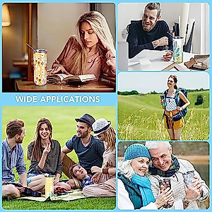 NEOACT 12 Pack Sublimation Tumblers Blanks 20 oz Stainless Steel Double Wall Insulated Straight Skinny Tumblers with Straw Lid Heat Tape Rubber Bottoms Shrink Wrap Individually Boxed for Heat Transfer