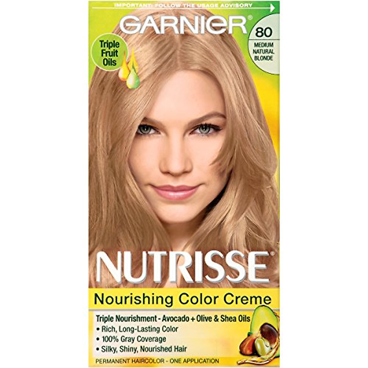 Garnier Nutrisse Nourishing Color Creme 80 Medium Natural Blonde (Butternut)