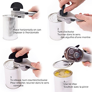 Starfrit Securimax Auto Can Opener, Silver/Black