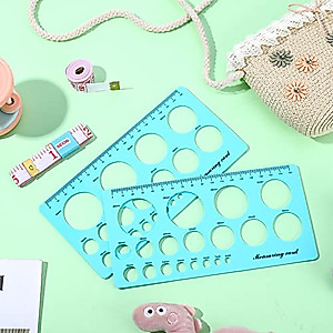 Fuyamp Nipple Ruler,2 Pack Silicone Nipple Ruler with Soft Flange Size Measure Breast Flange Measuring Tool Breast Pump Sizing Tool New Mothers Musthaves(Blue)