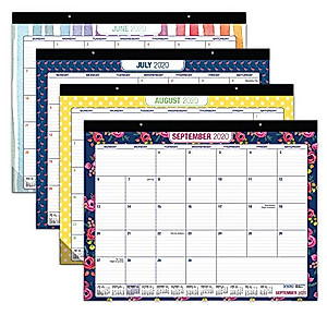 Desk Calendar 2020-2021: Large Monthly Pages - 22"x17" - Runs from June 2020 Through December 2021 - Desk/Wall Calendar can be Used Throughout 2021.
