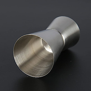 2 Pieces Double Jigger Drink Jigger Cocktail Jigger Double Cocktail Jigger Cocktail Measuring Cup Stainless Steel Bar Jigger 1/2oz & 1oz Cocktail Jigger Measuring Cup Bar Tool, Silver